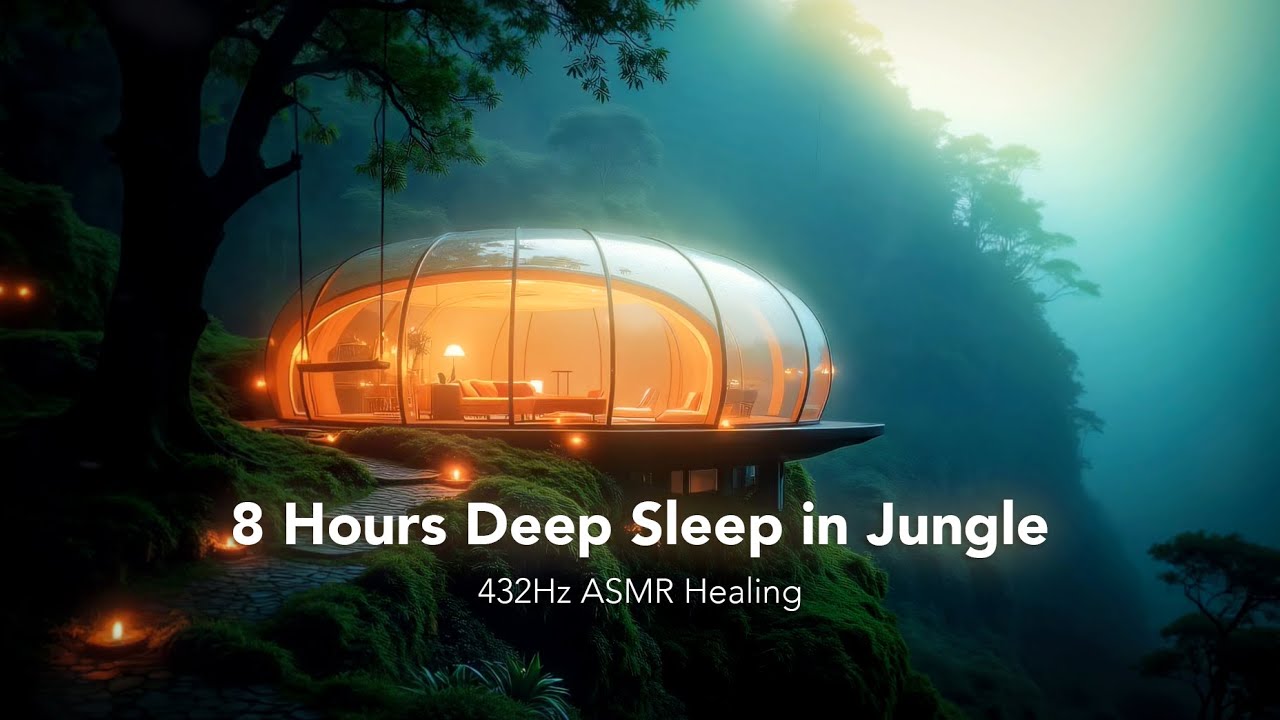 8 Hours of Deep Sleep in Jungle Ambience | 432Hz Healing Music & Nature ...