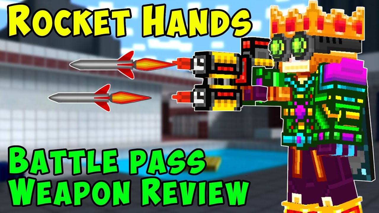 Pixel Gun 3D ROCKET HANDS Weapon Review Gameplay - PG3D Battle Pass ...