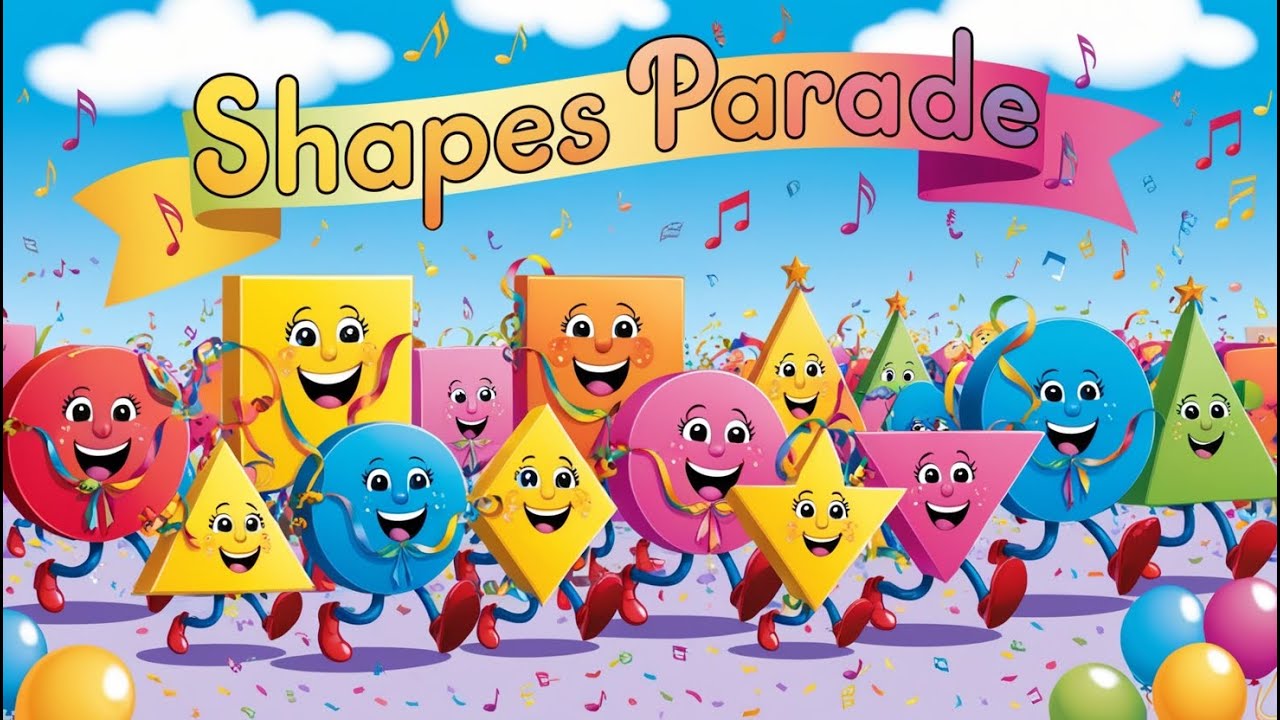 shapes parade |March of the Shapes | learn shapes | fun with shapes ...