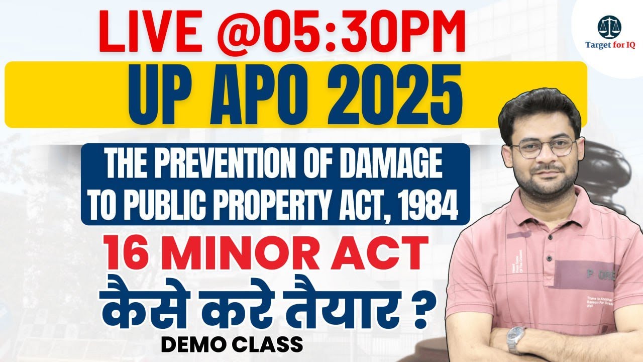 THE PREVENTION OF DAMAGE TO PUBLIC PROPERTY ACT, 1984 UP-APO MINOR Main ...
