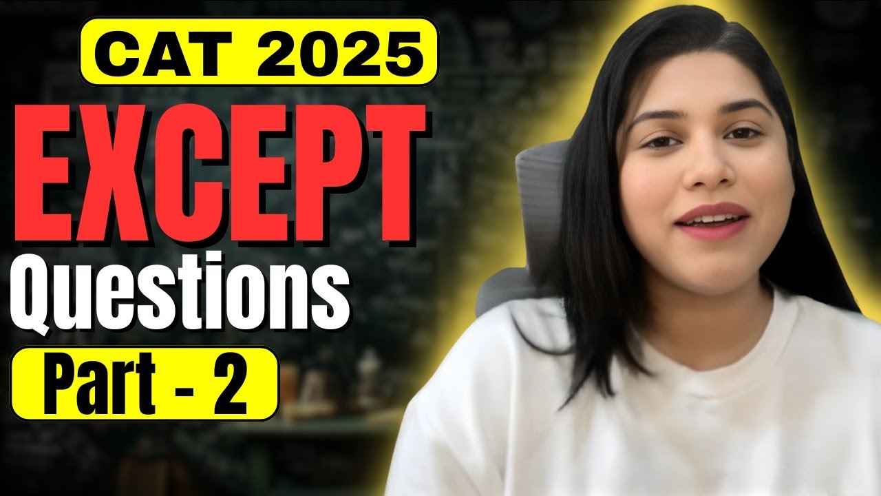 CRACK The Code to EXCEPT Questions |Reading Comprehension| CAT 2024 - YouTube