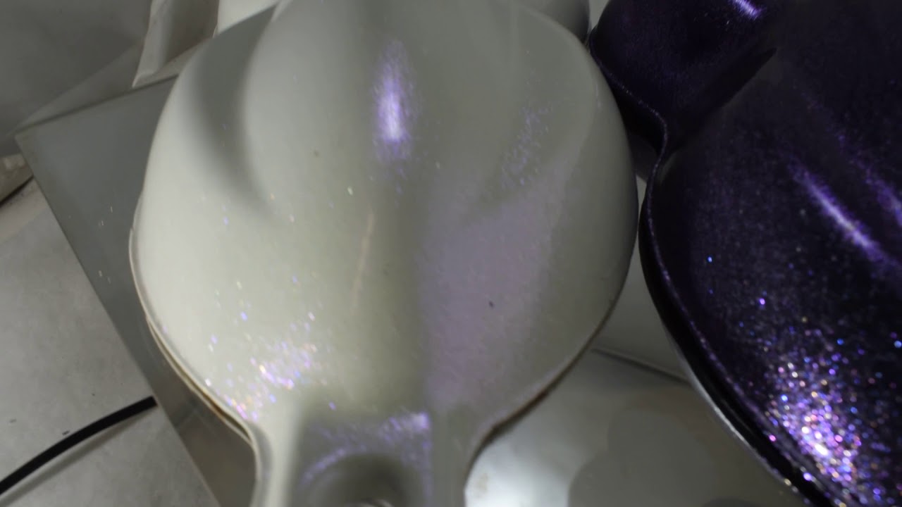 Super Violet Pearl over White and Black Color Sample - YouTube
