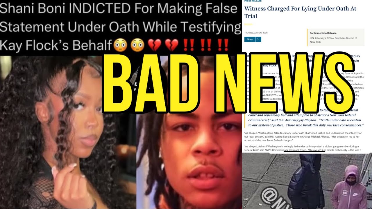Shani Boni indicted for perjury Kay flock is now cooked because she ...