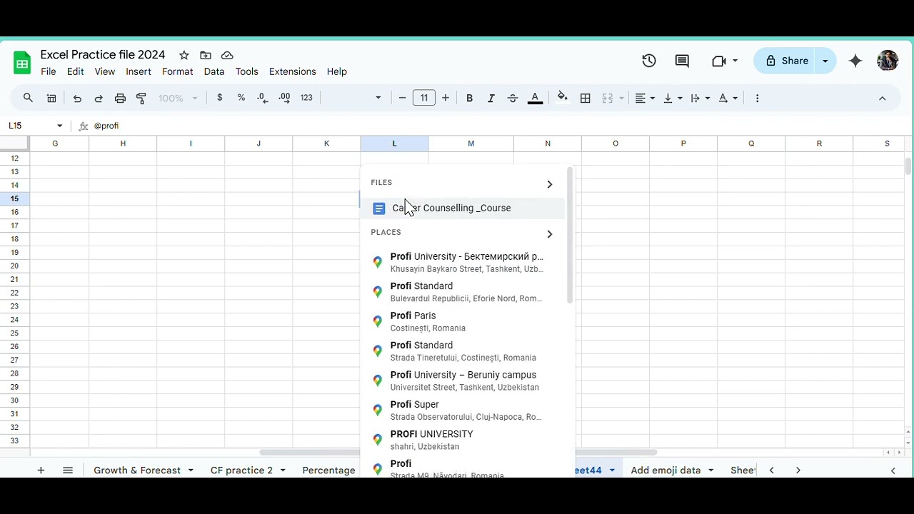 Part-322 : Let's understand How to insert Image and Smart chips in Google Sheet - YouTube