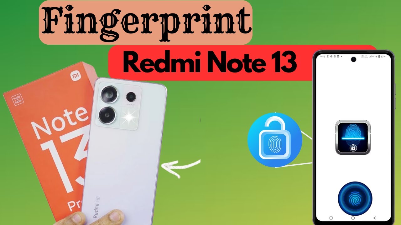 Redmi note 13 display fingerprint setting/Redmi note 13 fingerprint ...