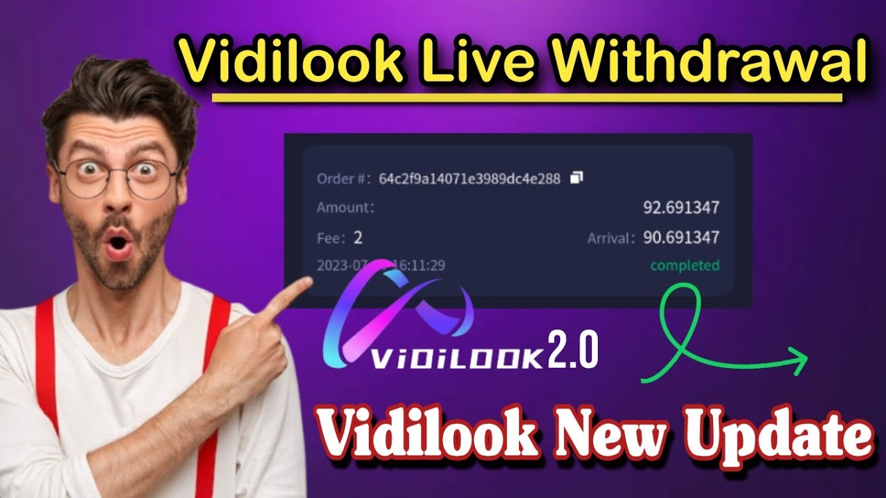 Vidilook 2.0 Live Withdrawal proof | Vidilook New Update Today ...