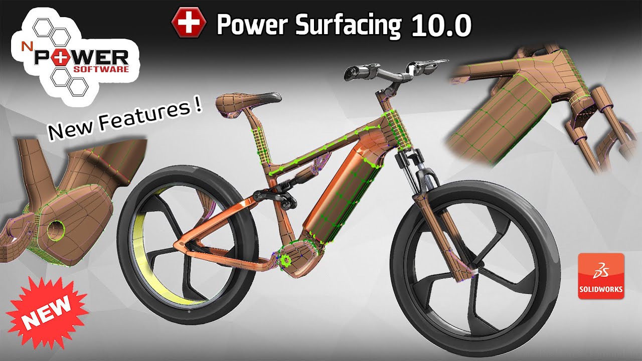 Power Surfacing 10.0 - New Features - Modeling an Electric Bike - YouTube
