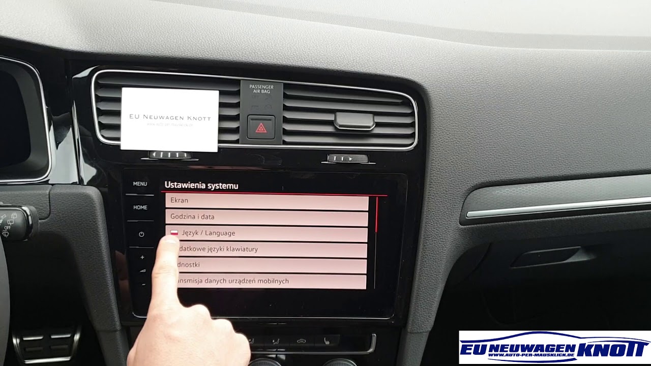 Tutorial - Spracheinstellung ändern - VW Golf GTI - YouTube