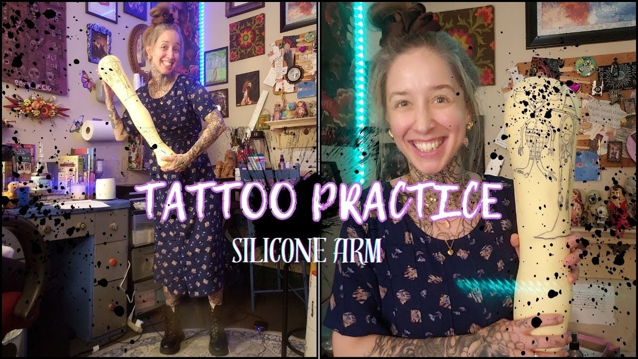 Tattooing While Talking Tattooing, Tattoo Practice, Silicone Arm - YouTube
