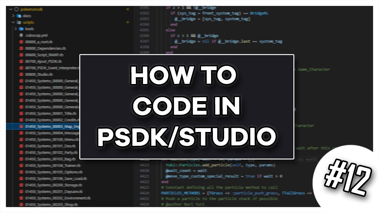 Programming in PSDK - How To Make a Pokémon Fan Game Episode 12 - YouTube