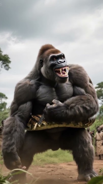 Gorilla vs Giant Python – Epic Jungle Battle Caught on Camera! 🐍🦍 # ...