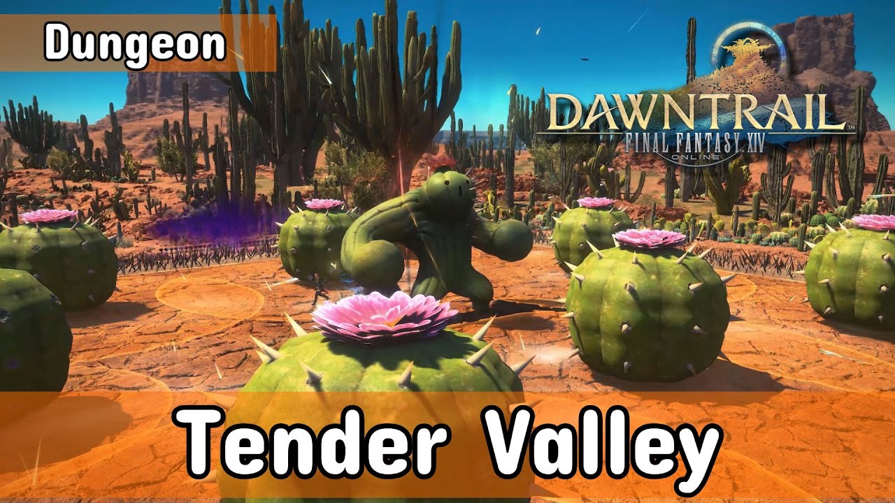 FFXIV 7.0 Dawntrail - Tender Valley (Dungeon Lv.100) - Playthrough (no ...