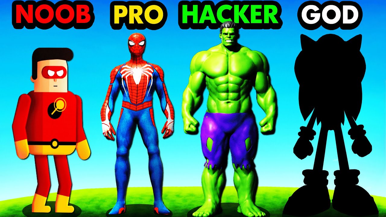 NOOB vs PRO vs HACKER (Superhero League) - YouTube