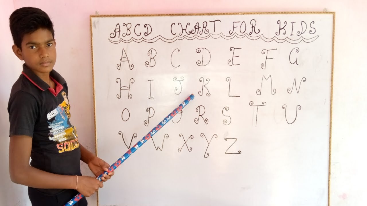 ABCD CHART | A FOR APPLE SONG WITH CHILDREN | - YouTube