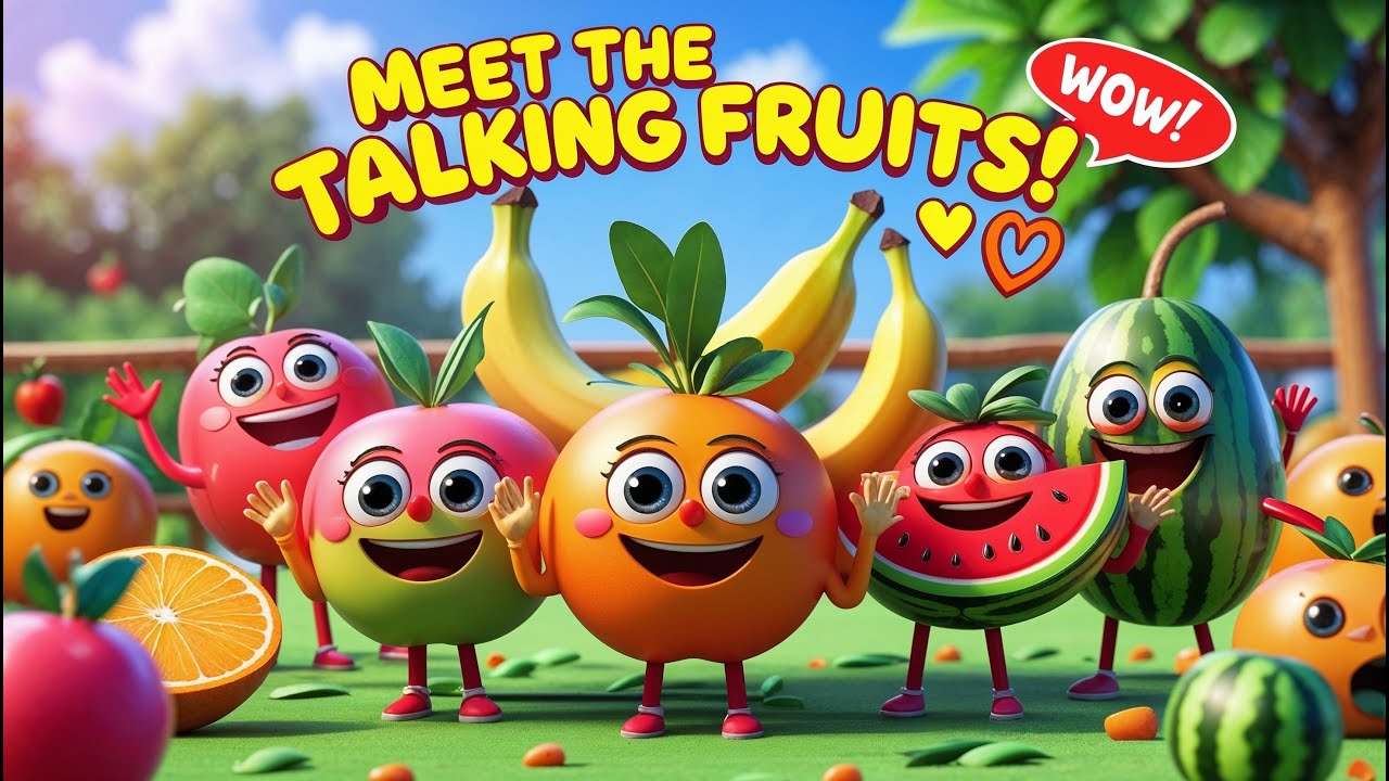 Fruits Song | Meet the Talking Fruits! | Kids Fun Learning | Nursery ...