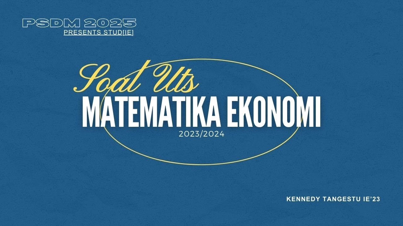 STUD[IE] UTS MATEK EVEN SEMESTER 2023-2024 - YouTube