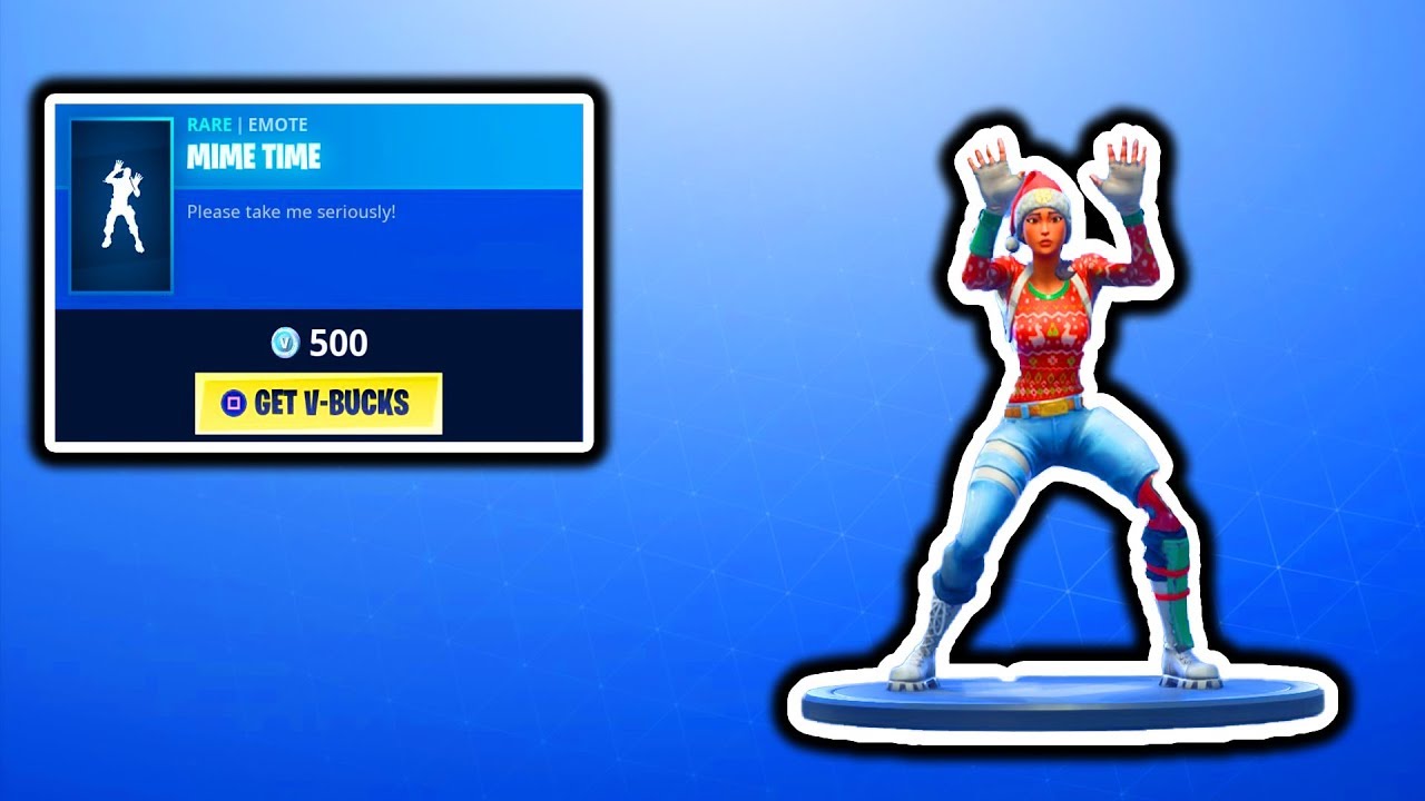 FORTNITE NEW MIME TIME EMOTE! FORTNITE ITEM SHOP UPDATE! SEASON 7 ...