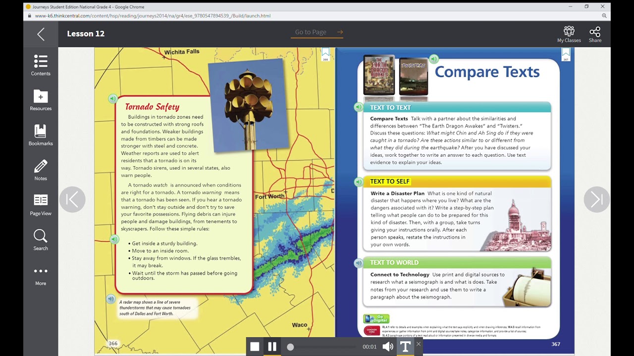 Journeys Student Edition Grade 4 3 12 Compare Texts - YouTube