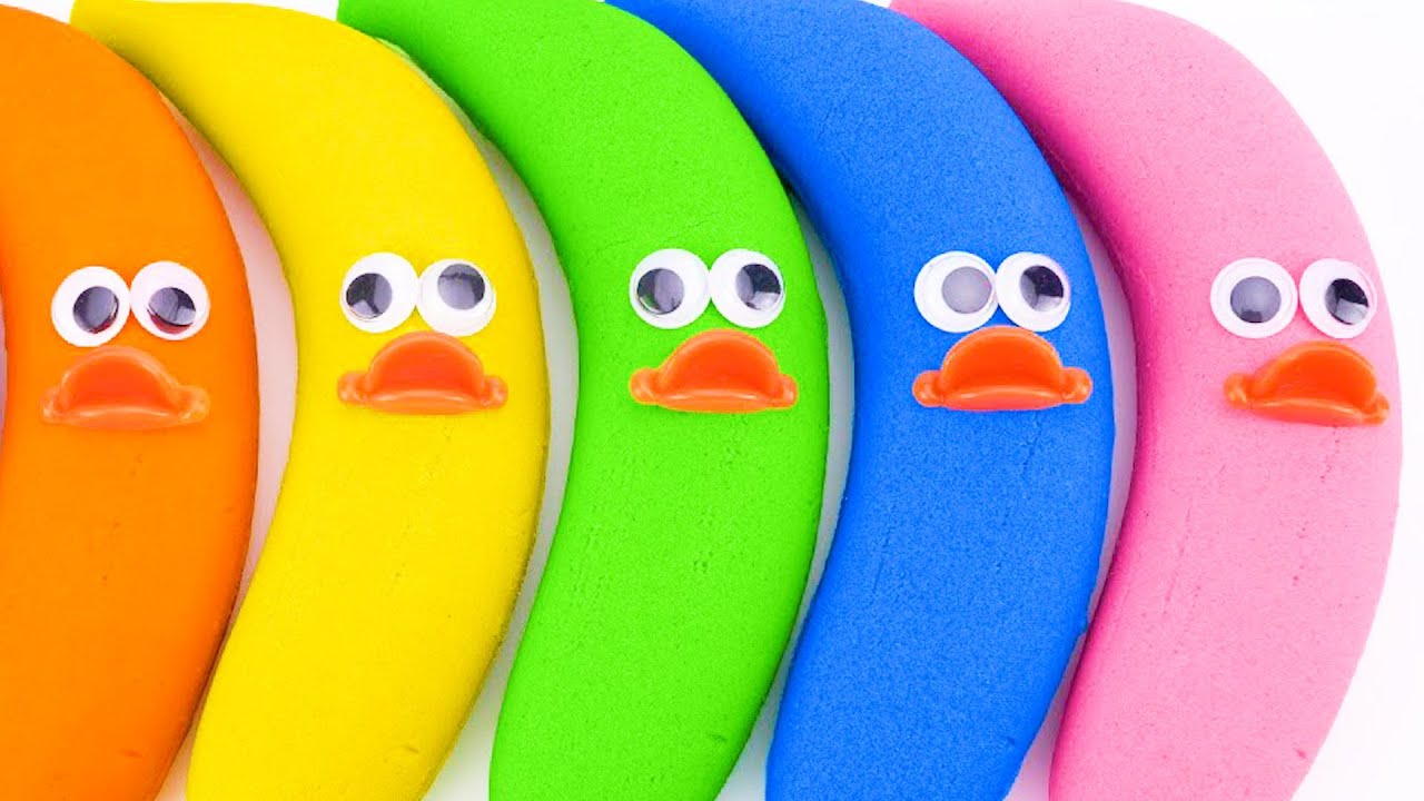 Satisfying Video l How To Make DIY Banana with Rainbow Kinetic Sand ...