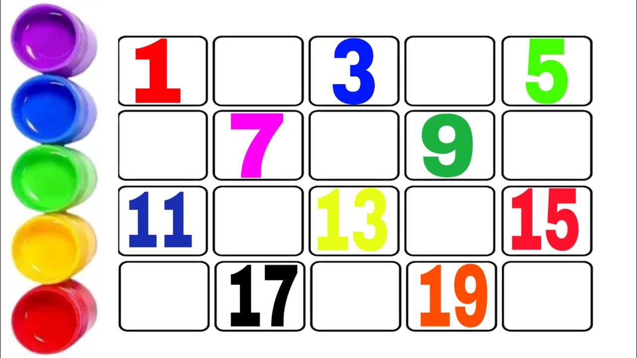 1234 counting numbers | kids learning class | one two three class ...