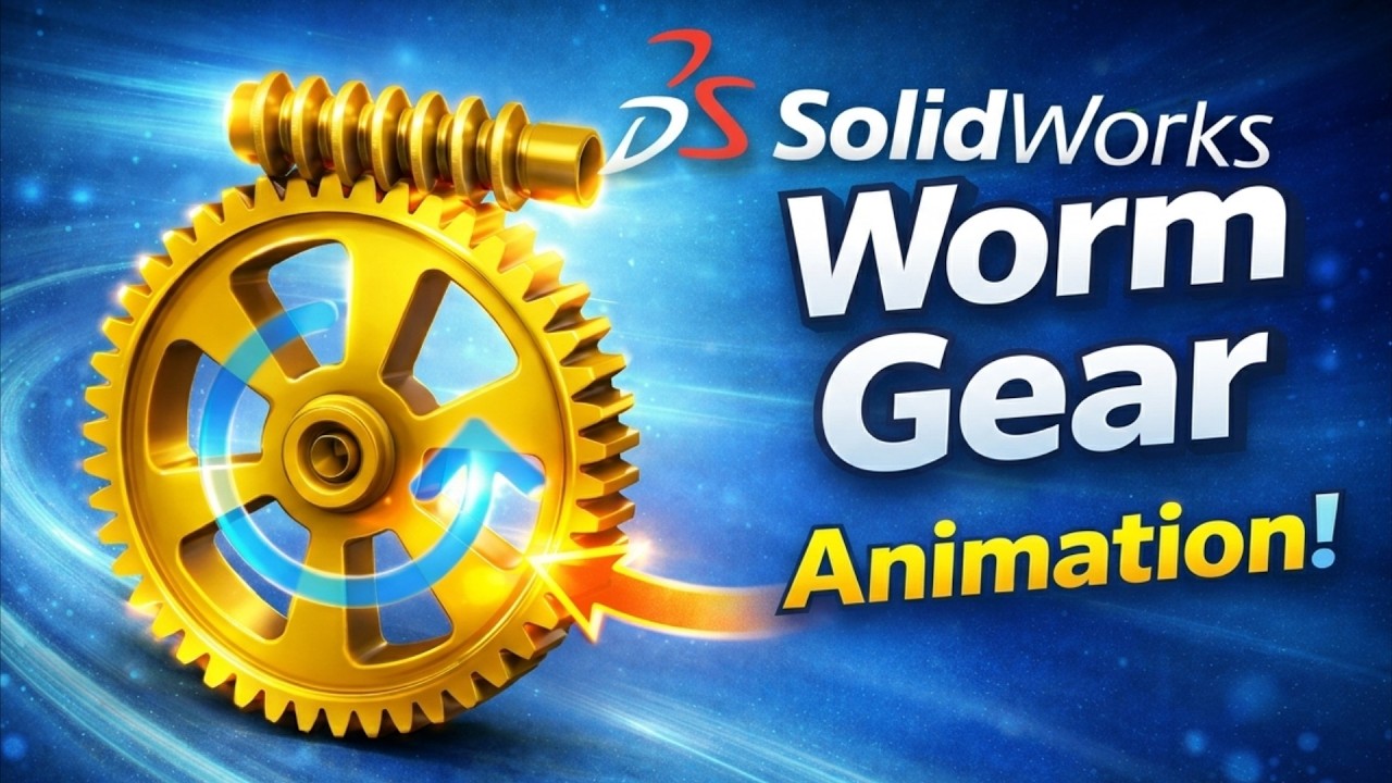 Chapter 5 SolidWorks Animation- Worm Gear Animation. - YouTube