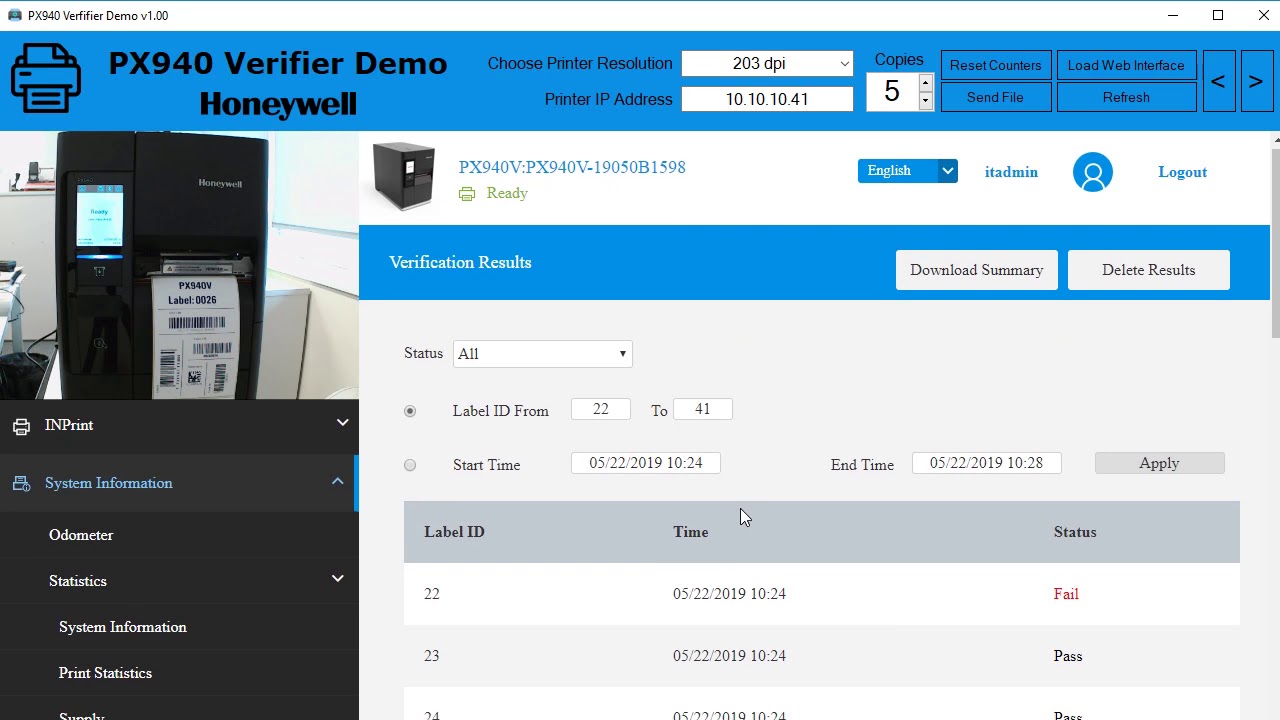 PX940 verifier demo - YouTube