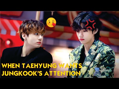 BTS Taekook/Vkook: When Taehyung wants Jungkook's attention