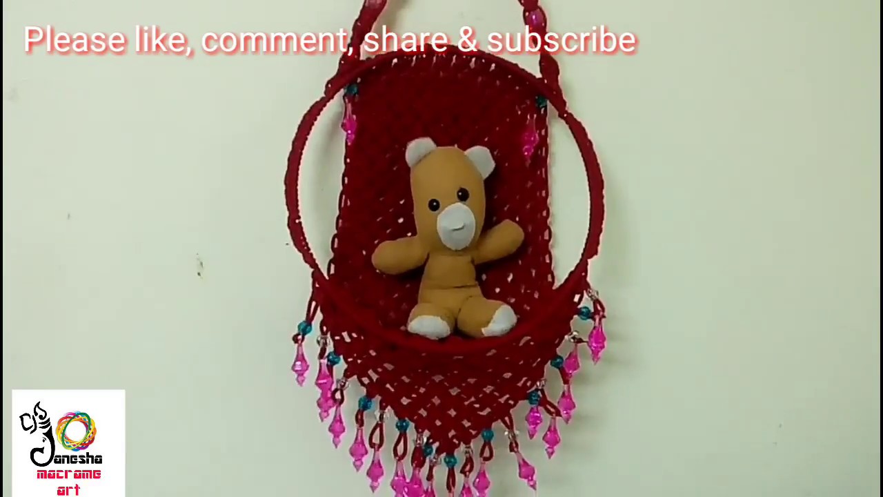 Simple Macrame Jhula / DIY Macrame Jhula Wall Hanging - YouTube