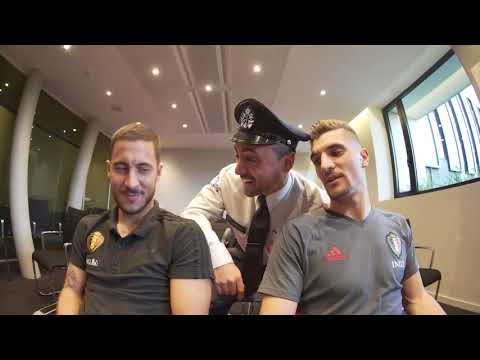 Eden Hazard, Thomas Meunier and Agent Verhaegen!