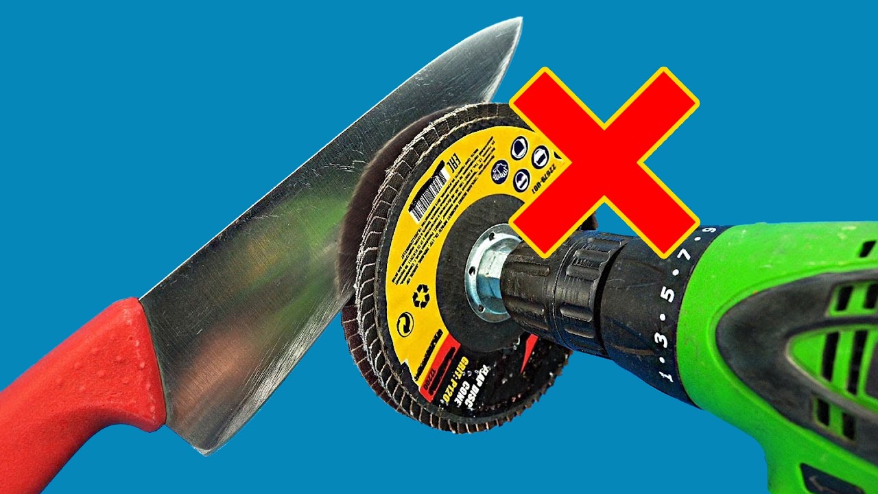 How to sharpen a knife with an angle grinder disc in 2 minutes - YouTube