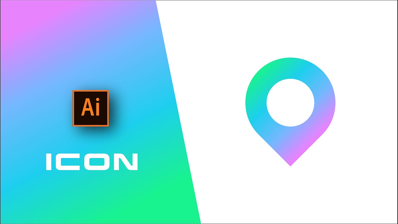 How to make Location map Icon in Adobe Illustrator 2022 | Fast and Easy ...