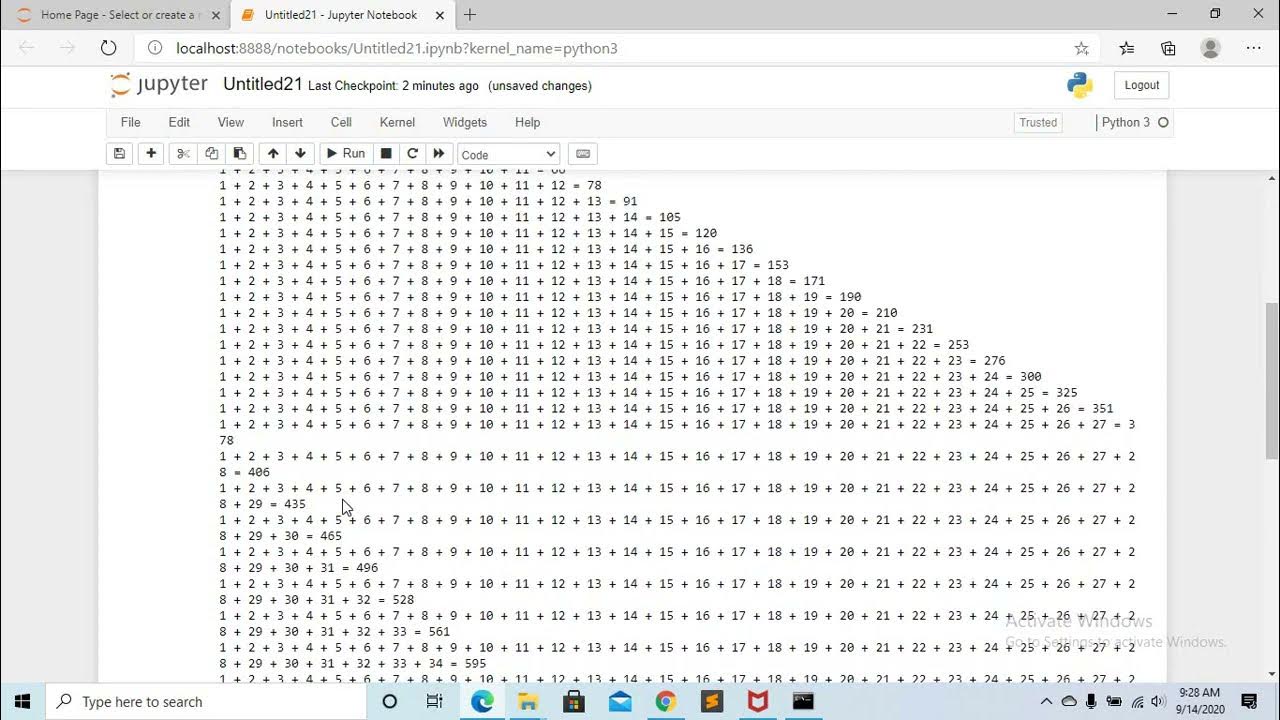 Python Program to Read a Number n and Print the Natural Numbers Summation Pattern - YouTube