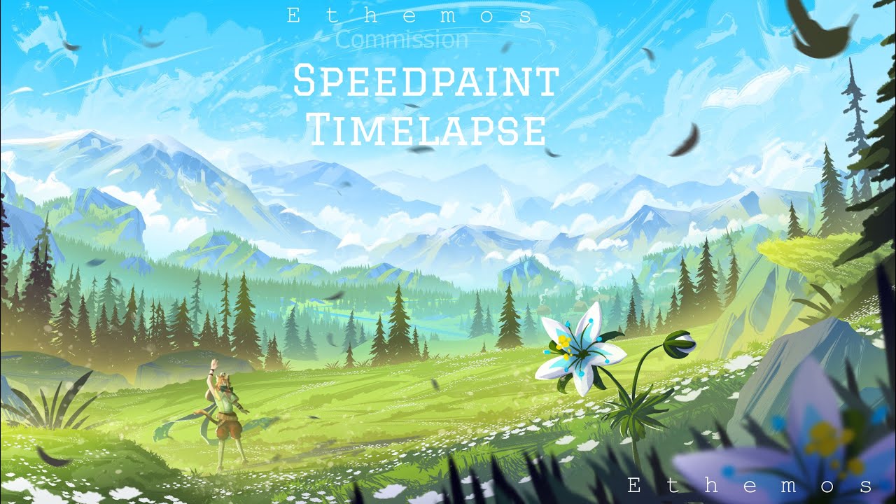 SPEEDPAINT - Timelapse - Green field - YouTube