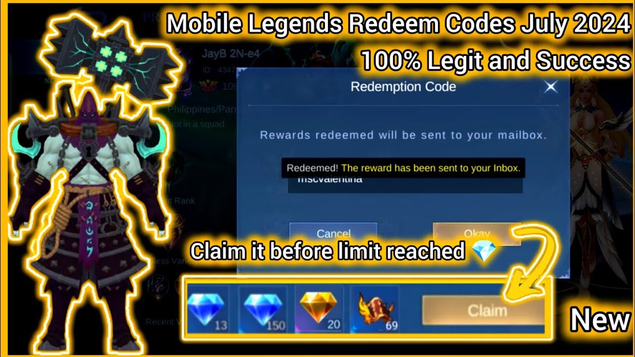 Mobile Legends Redeem Codes July 8 2024 - MLBB Diamond redeem code ...