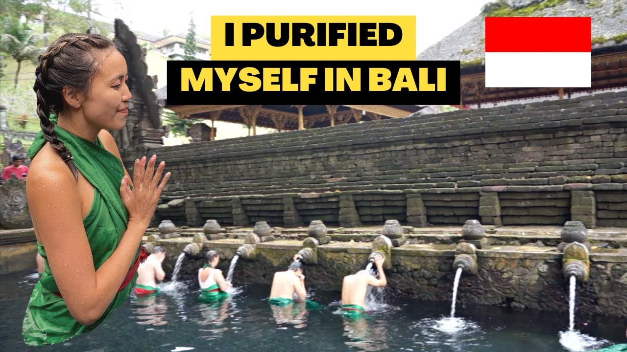 HOLY WATER SPRING TEMPLE in Bali | Pura Tirta Empul Purification Ritual ...