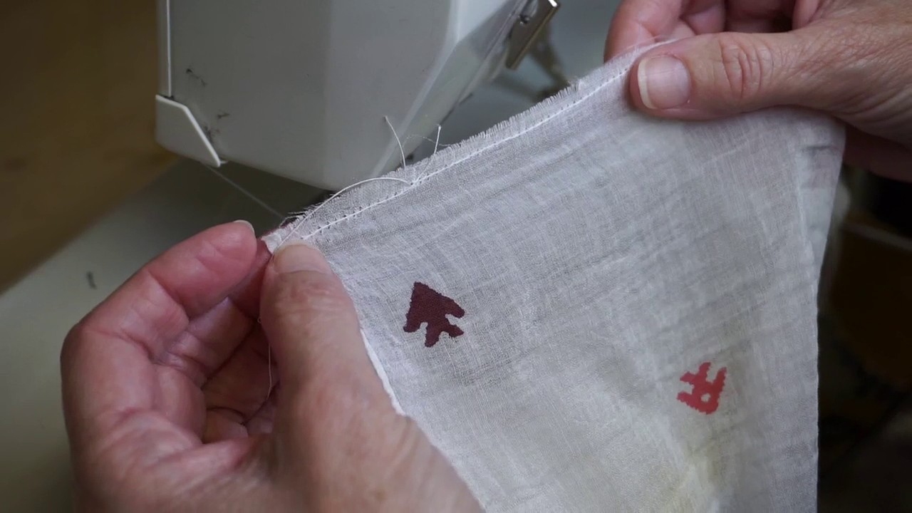 How to Sew a Narrow Turned Up Hem on Sewing Machine - YouTube