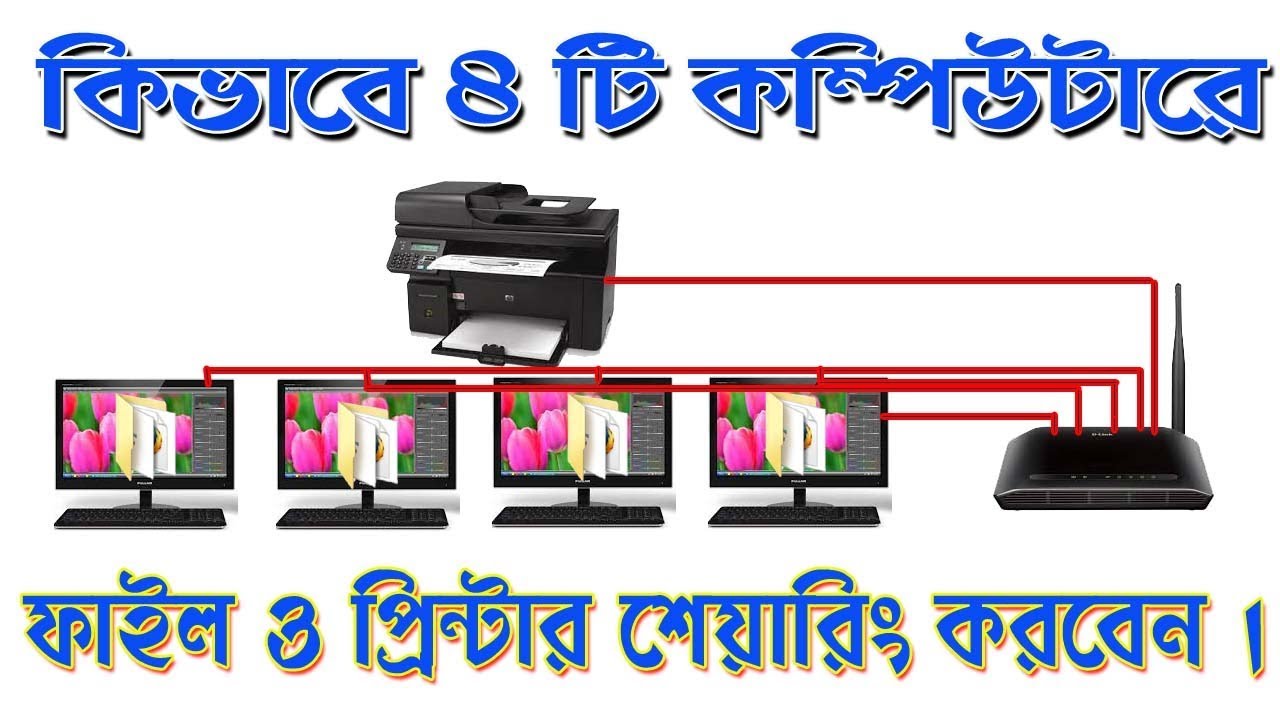 How to Share Folders and Files in a Windows 7 Network in Bengali - YouTube