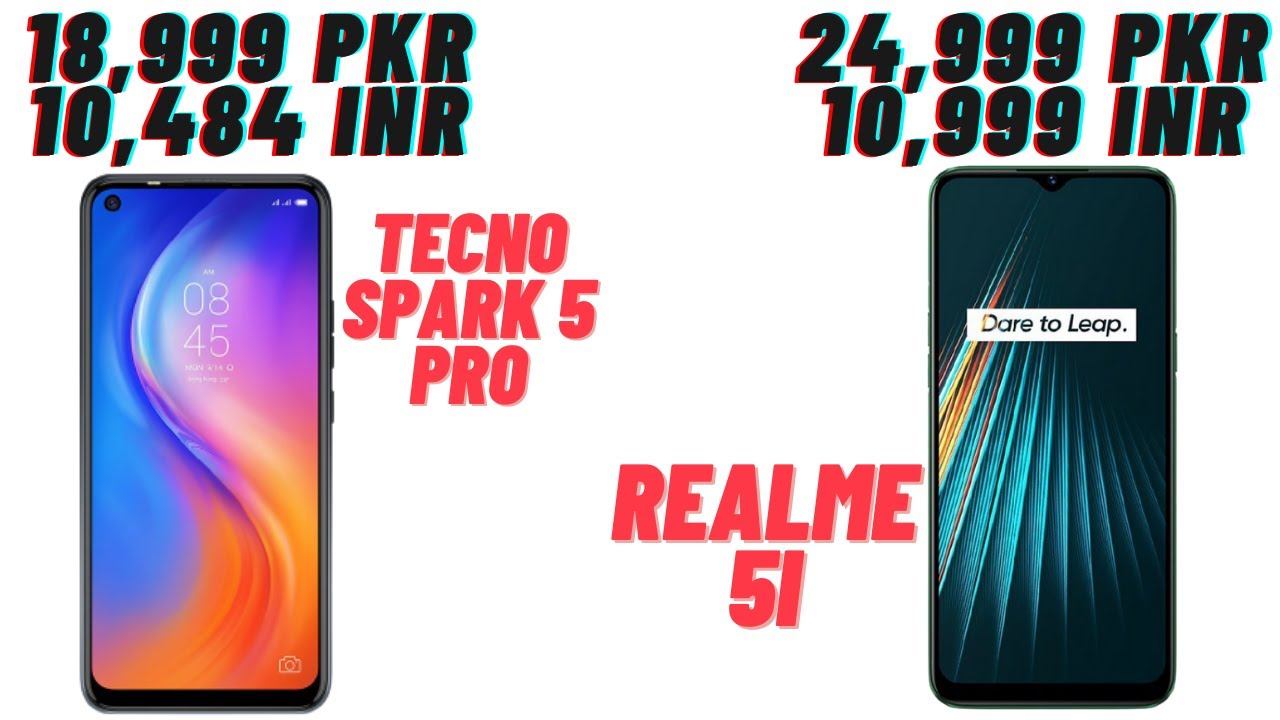 Tecno Spark 5 Pro VS Realme 5i - YouTube