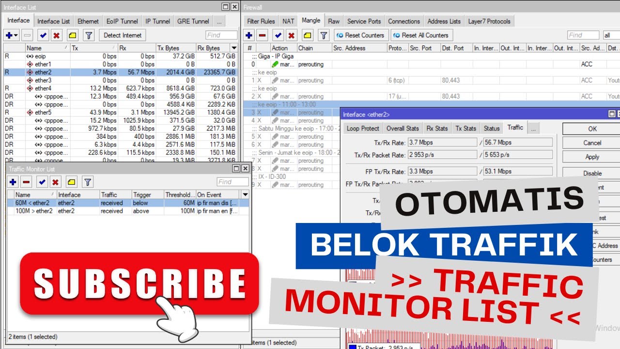 Membelokkan Traffik secara Otomatis dengan Traffic Monitor - YouTube