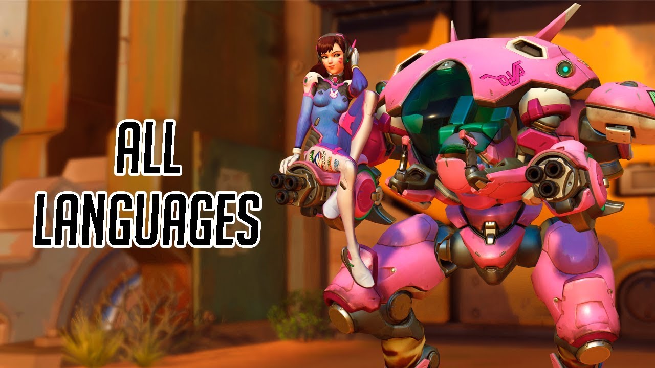 D.VA || All Languages - Lines - Cosmetics || Overwatch Multilanguage ...