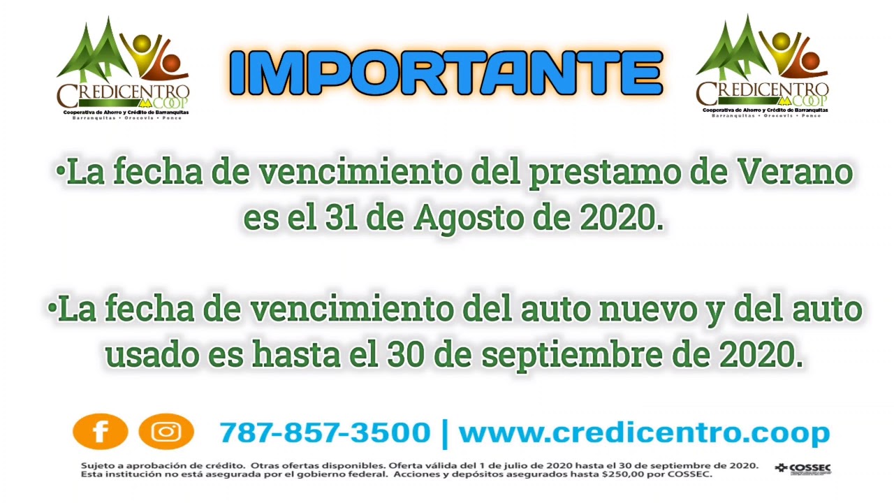 Credicentro-coop | 787-857-3500 para más información - YouTube