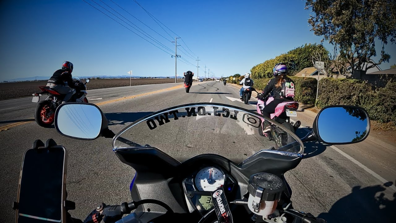 STUNT RIDERS AT TACO TUESDAY MEET?! | 4K UHD | 2007 Suzuki SV650S - YouTube