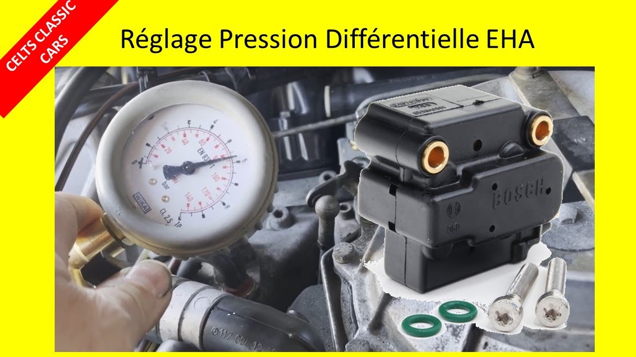 [EHA] Réglage pression d'essence KJETRONIC sur 500SL R107 - YouTube