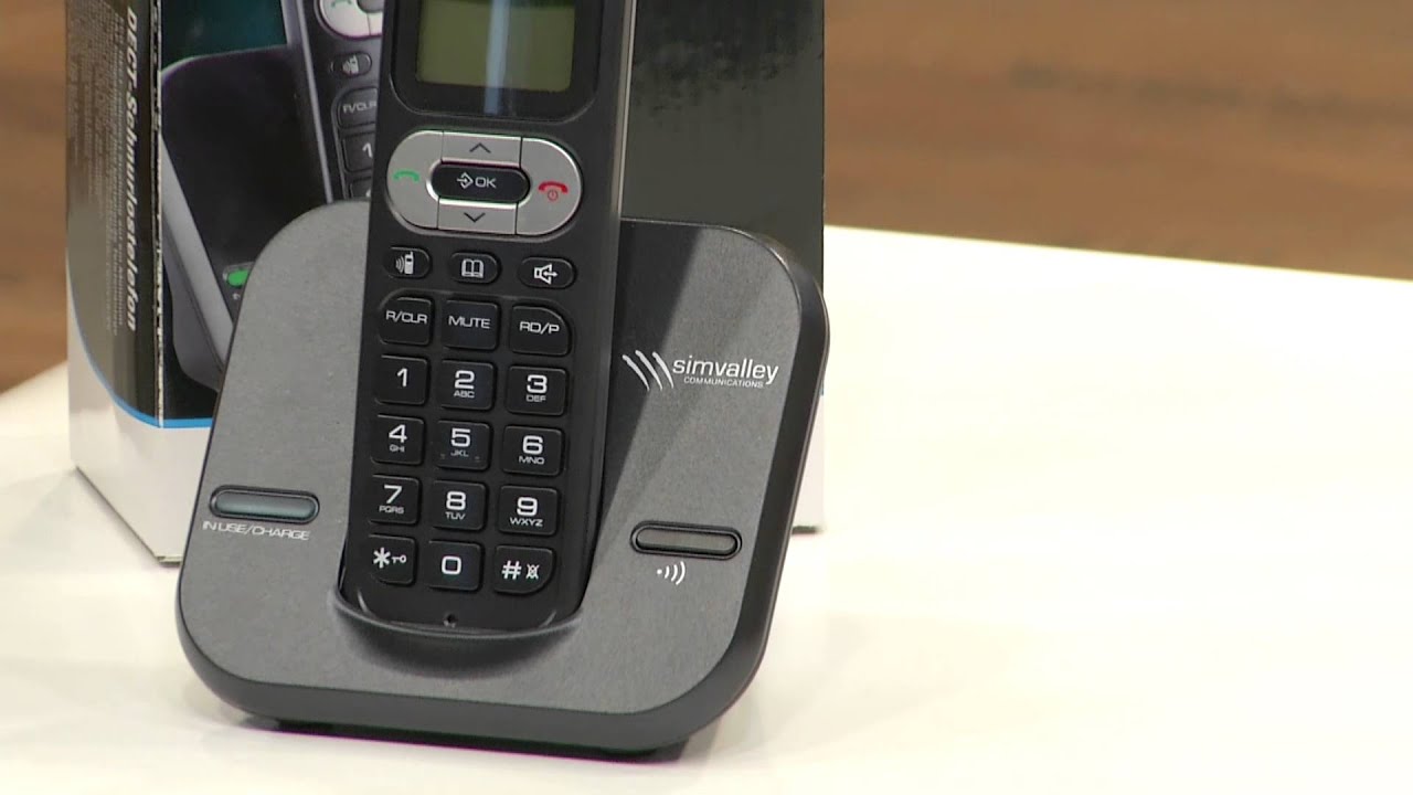 simvalley Retro-DECT-Schnurlostelefon mit Anrufbeantworter, schwarz ...