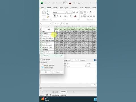 Fast Excel Fix: Sorting Jumbled Month Headers Simplified #excel - YouTube