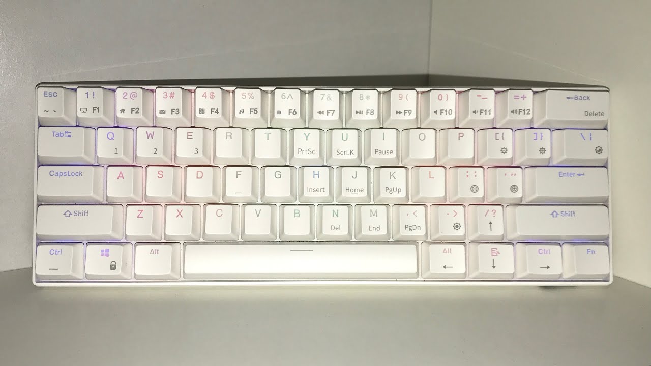 Royal Kludge RK61 Red Switch sound test - YouTube