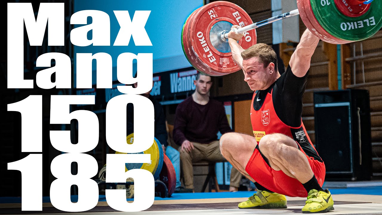 Max Lang (74kg) 150kg Snatch 185kg Clean and Jerk - 2019 German ...