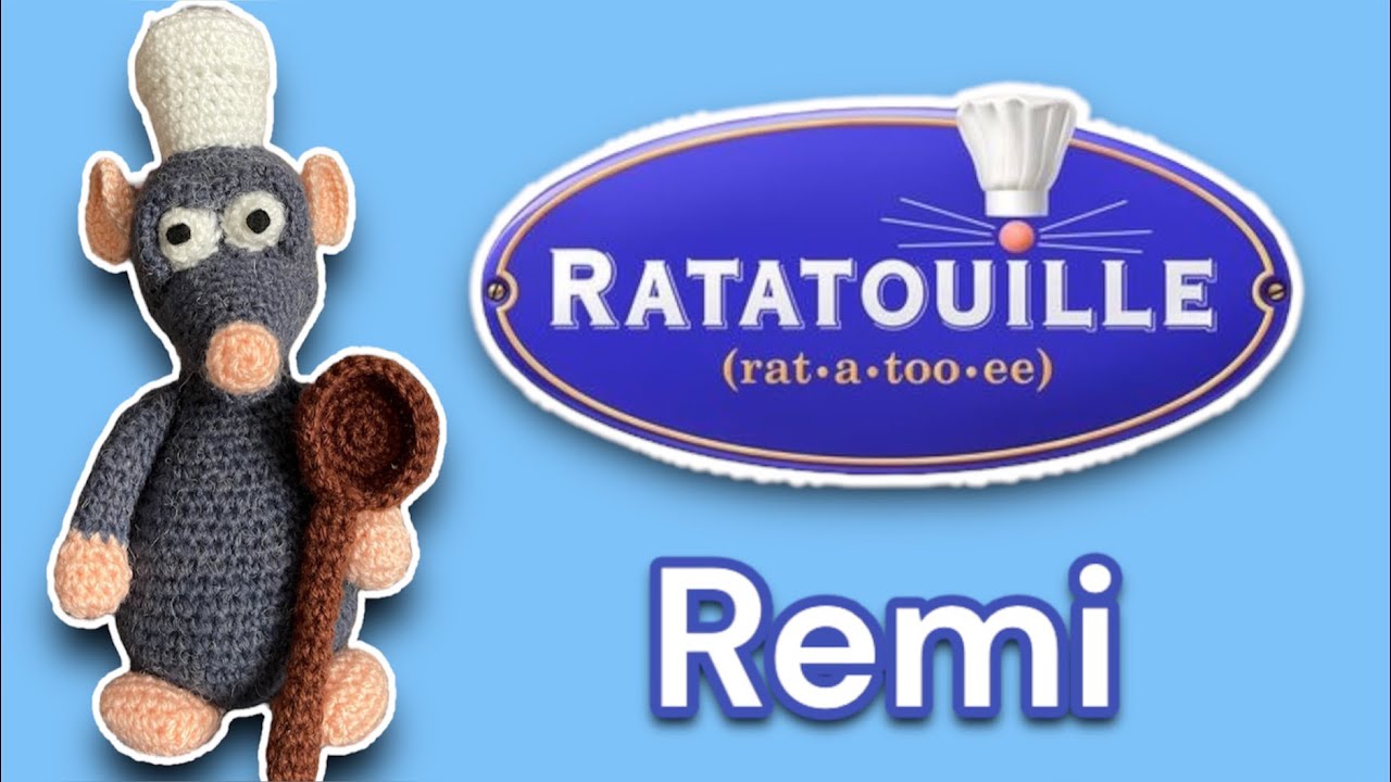 Cómo tejer REMI ratatouille Disney amigurumi paso a paso tutorial crochet subtítulos - YouTube