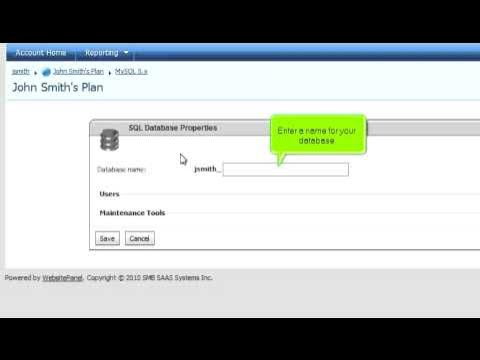 How to create a MySQL database in WebsitePanel (User) - Canuck Internet Inc. - YouTube