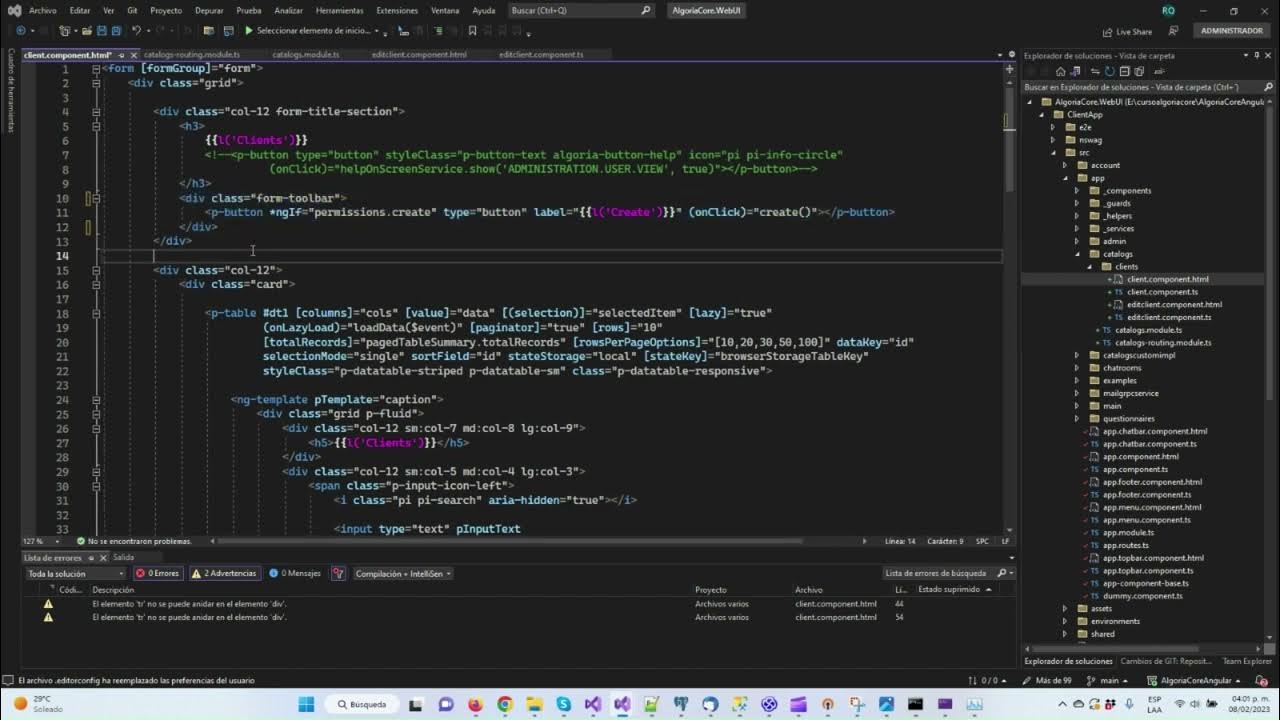 18 Creación y edición de clientes - Catálogo ASP.Net Core y SPA Angular ...
